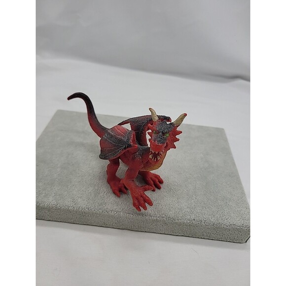 Unknown | Toys | Vintage Red Black Dragon Solid Pvc Plastic Action ...